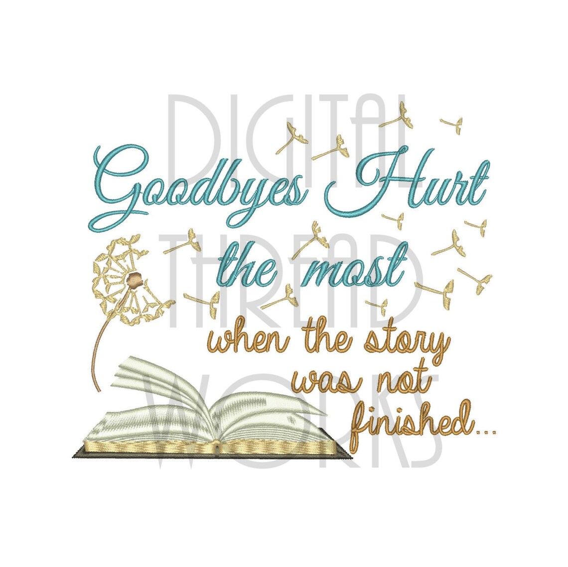 Sympathy Grief Loss Embroidery Design for 4x4, 5x7, and 6x10 Inch Hoops ...