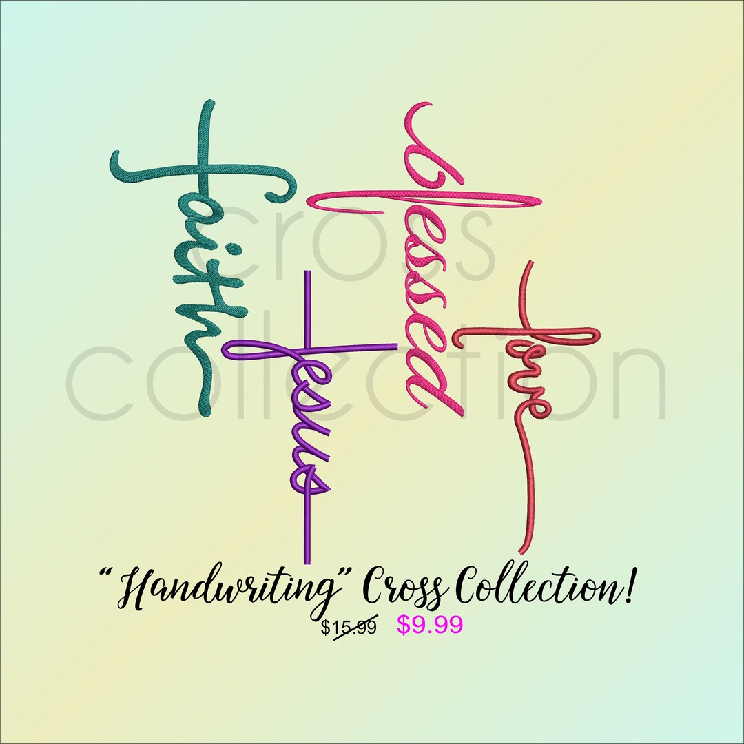 Cross Collection Set of 4, Faith Cross, Jesus Cross, Blessed Cross ...