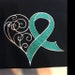 Breast Cancer Awareness Heart Ribbon Embroidery Design for 4x4, 5x7 ...