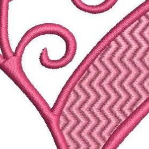 Breast Cancer Awareness Heart Ribbon Embroidery Design for 4x4, 5x7 ...