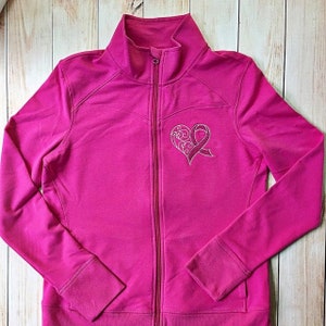 Breast Cancer Awareness Heart Ribbon Embroidery Design for 4x4, 5x7 ...