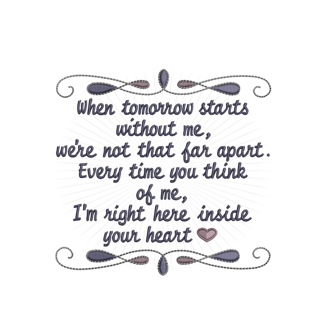 Sympathy Machine Embroidery Pattern, Memory Pillow Design (digital ...