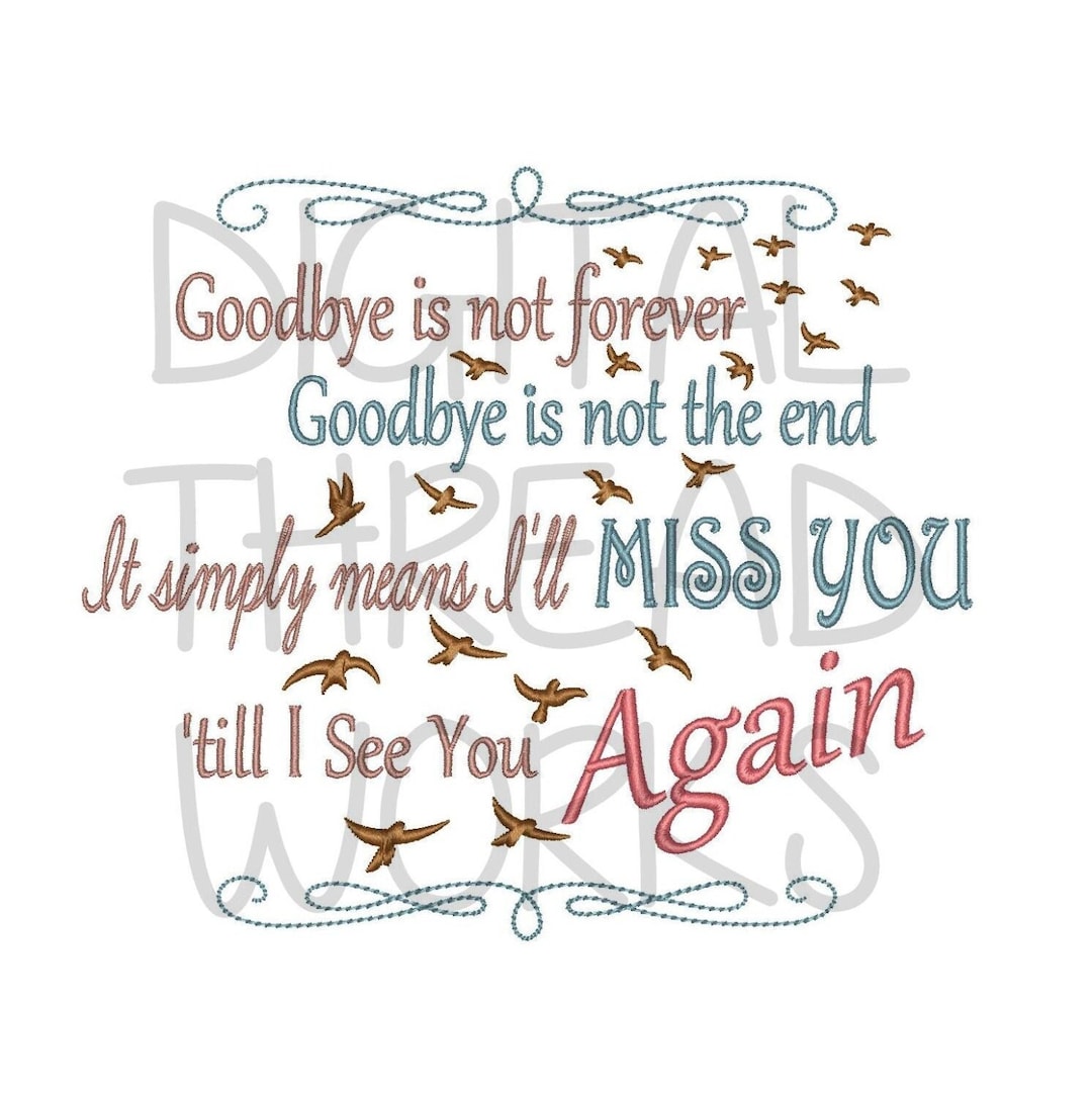Sympathy Embroidery Design: Loss of Loved One, Memorial (digital ...