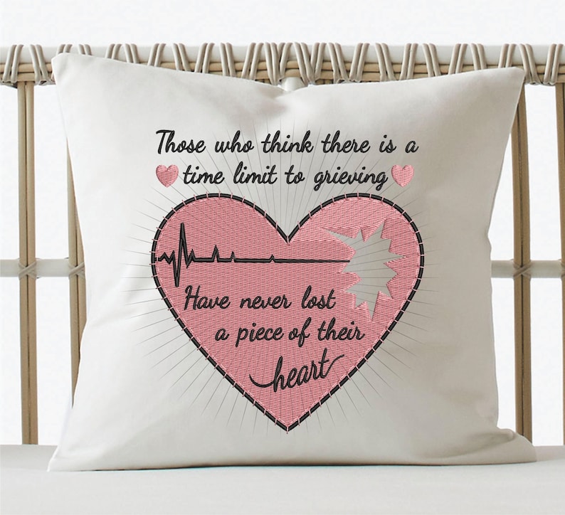 Sympathy Grief Machine Embroidery Pattern Broken Heart Memory - Etsy