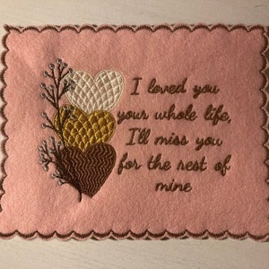 Memory Pillow Embroidery Design, Sympathy Grief Machine Embroidery ...