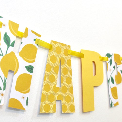 Lemon Banner Lemonade Stand Sign Lemon Birthday Banner - Etsy