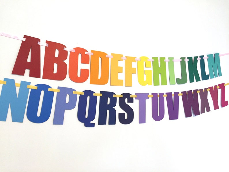 Alphabet Rainbow DIY Banner: Teach Abc's & Spelling Words | Etsy