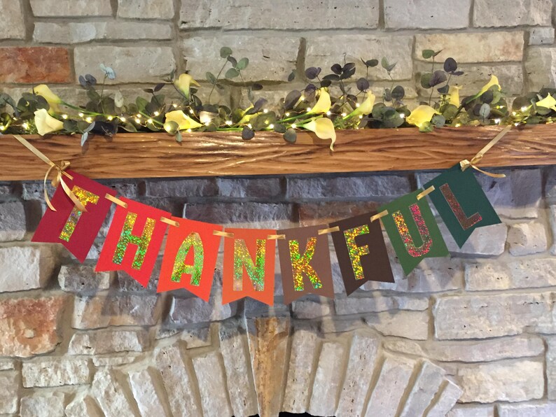 Thankful Banner in Autumnal Ombre Colors Beautiful Holiday Decor! Make ...