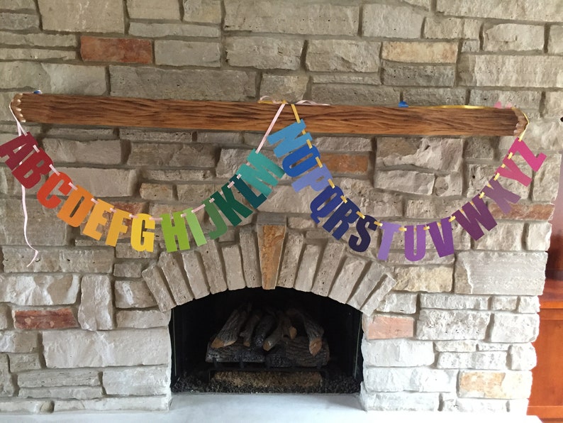 Alphabet Rainbow DIY Banner: Teach Abc's & Spelling Words | Etsy