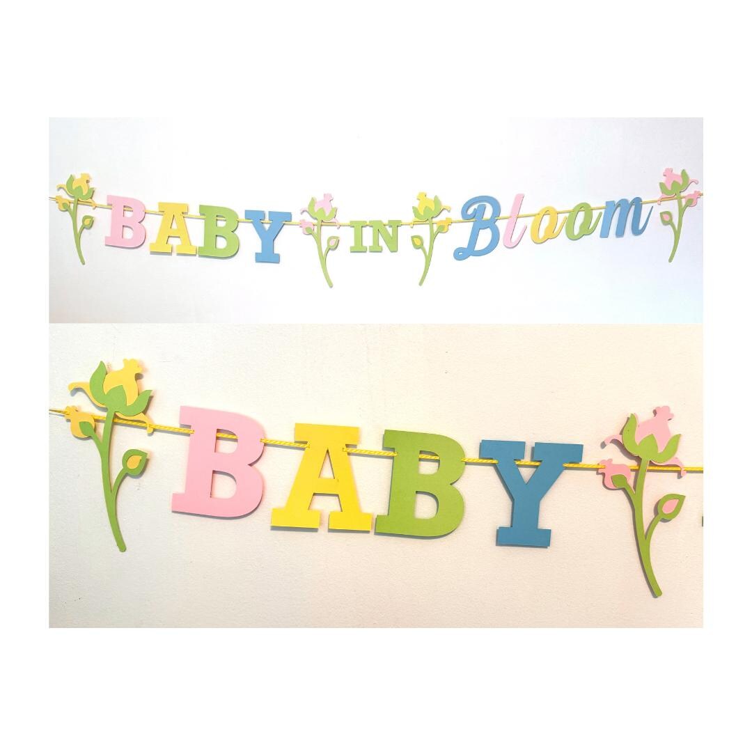 Baby Shower Banner "baby in Bloom" - Etsy