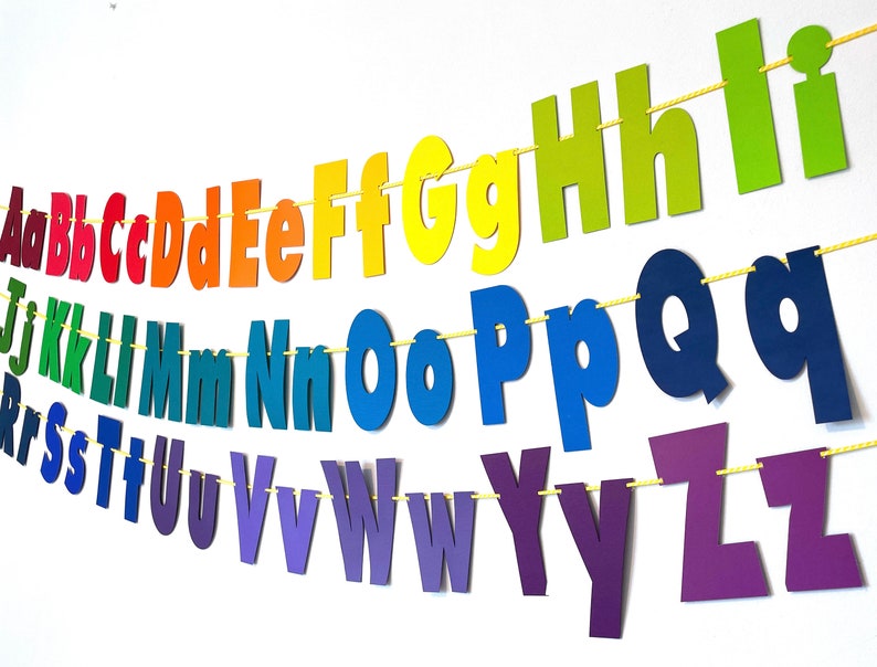 A B C You Later! Upper & Lower Case Alphabet Banner: Make Learning ...