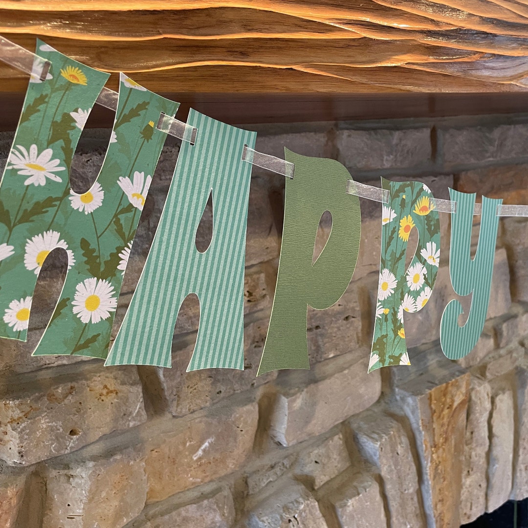 Darling Daisy Birthday Banner Brightens Happy Celebrations. Send ...