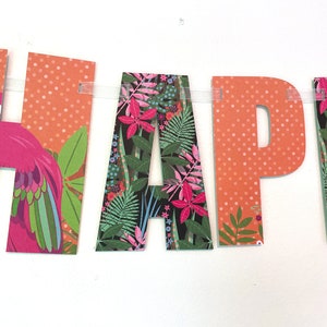 Tropical Jungle Birthday Banner, Perfect for Kids Birthday Party ...
