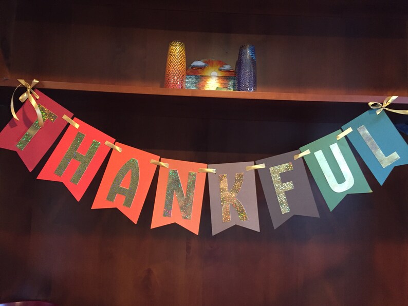 Thankful Banner in Autumnal Ombre Colors Beautiful Holiday Decor! Make ...