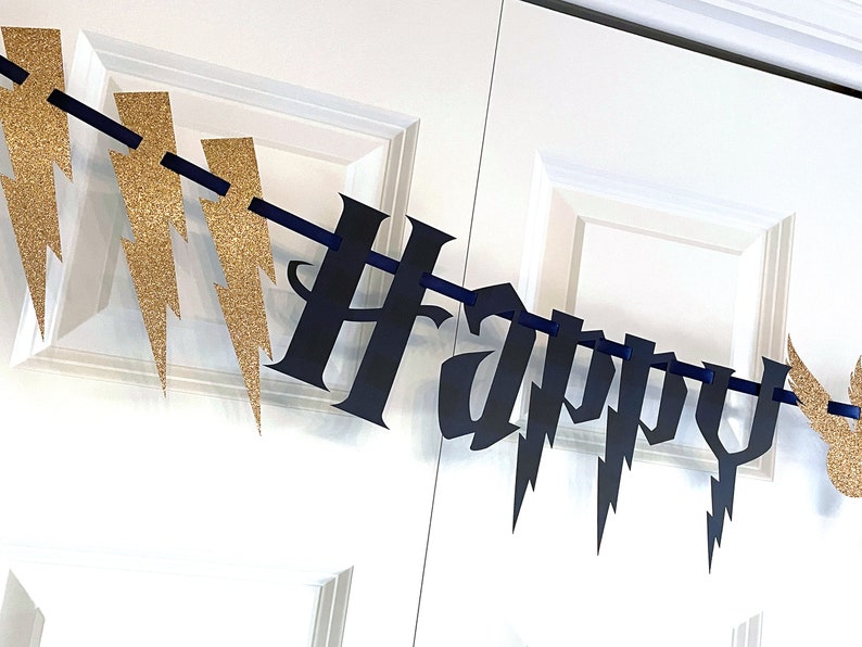 A Wizard Birthday Banner in Your Choice of Colors Add Name to - Etsy