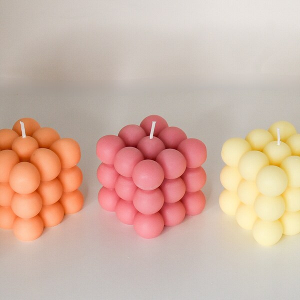 Bubble Cube Candle - Etsy