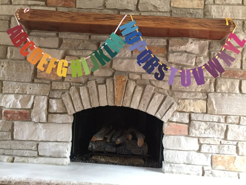 Alphabet Rainbow DIY Banner: Teach Abc's & Spelling Words | Etsy