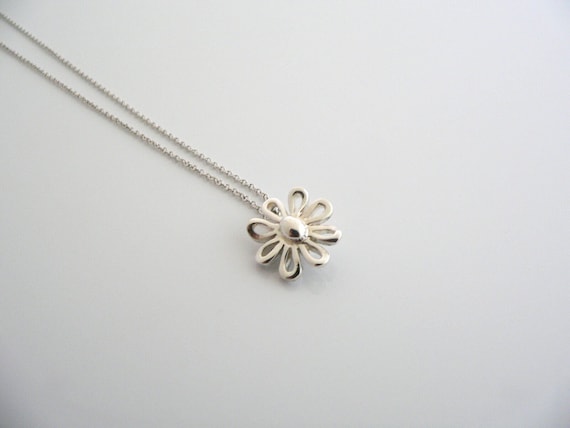Tiffany and Co Picasso Daisy Flower Pendant Necklace Chain - Etsy