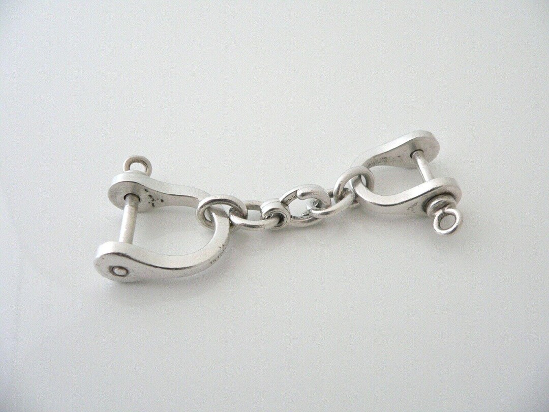 Tiffany & Co Silver Shackle Key Ring Key Chain Valet Hook Gift for Him ...