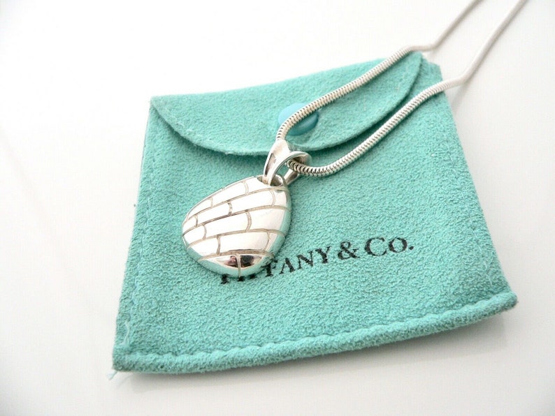 Tiffany and Co Croc Crocodile Charm Necklace Snake Chain Rare | Etsy