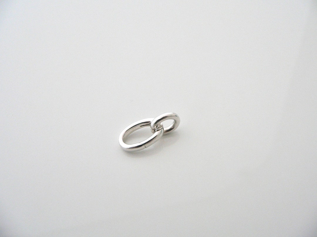 Tiffany & Co Sterling Silver Bracelet Necklace Link Oval Clasp Extender ...