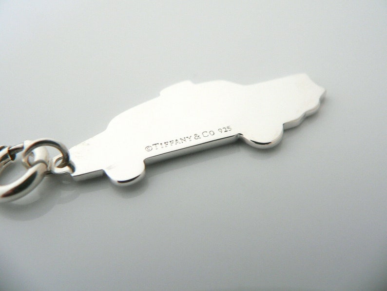 Tiffany and Co Silver Taxi Taxicab Charm Pendant Clasp 4 Necklace ...