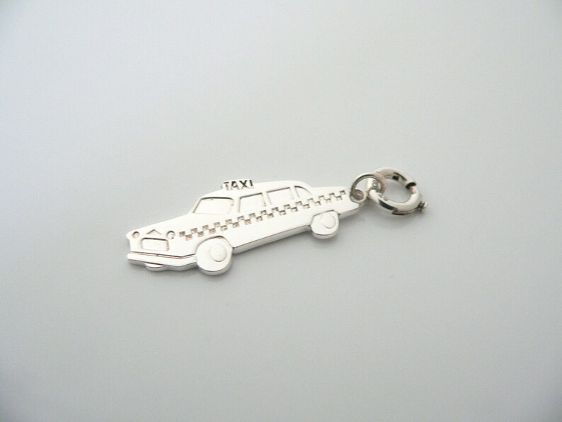Tiffany and Co Silver Taxi Taxicab Charm Pendant Clasp 4 Necklace ...