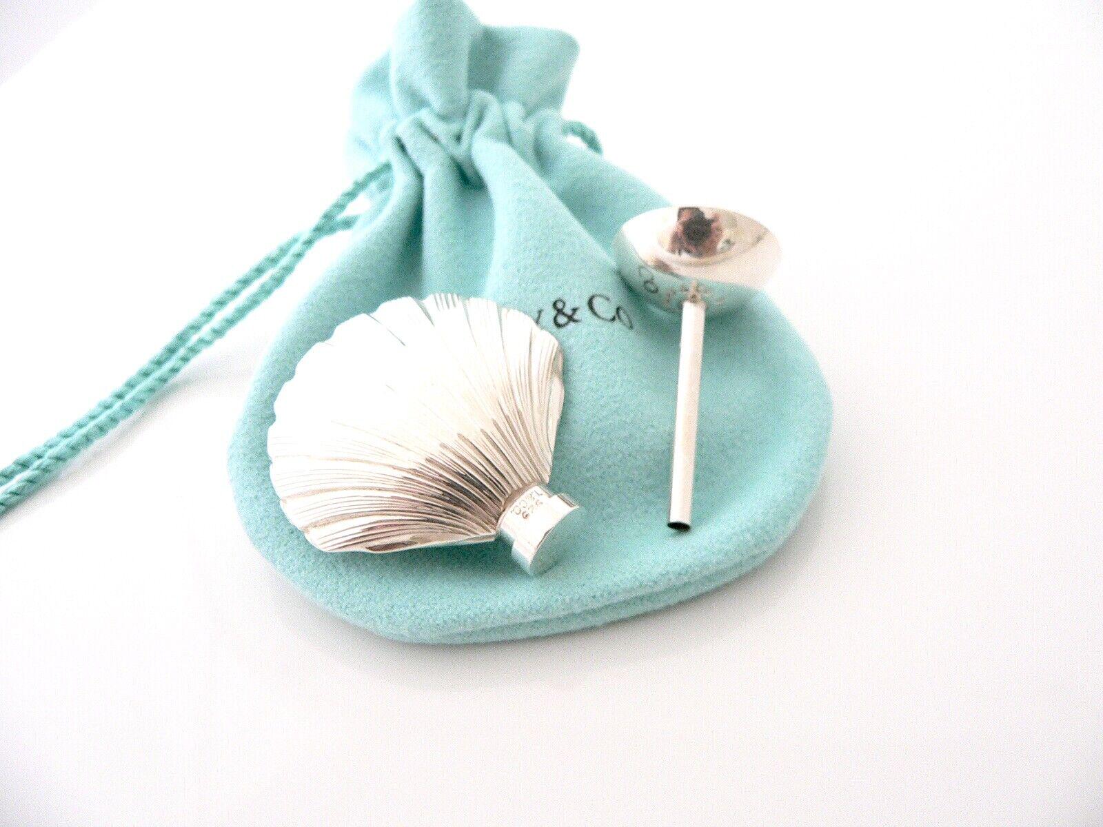 Tiffany & Co Shell Perfume Bottle Dabber Case Funnel Silver Pouch Set ...