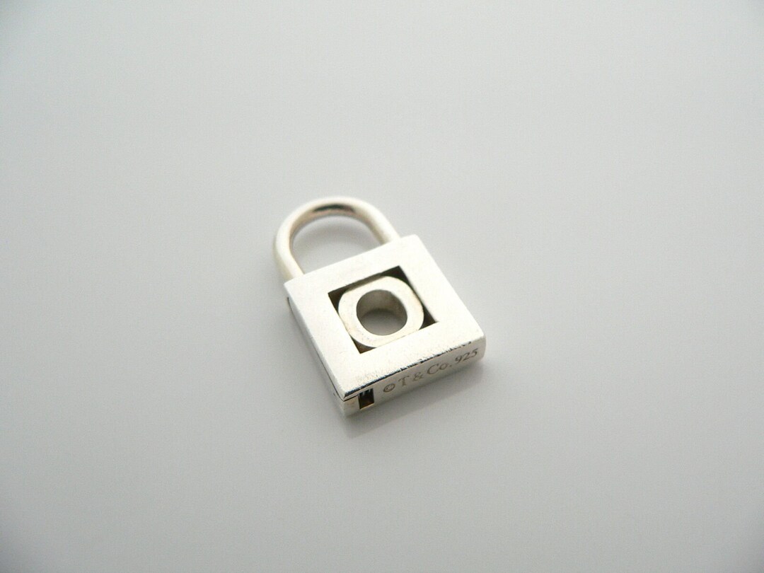 Tiffany and Co Alphabet O Padlock Pendant Charm Sterling Silver 925 for ...