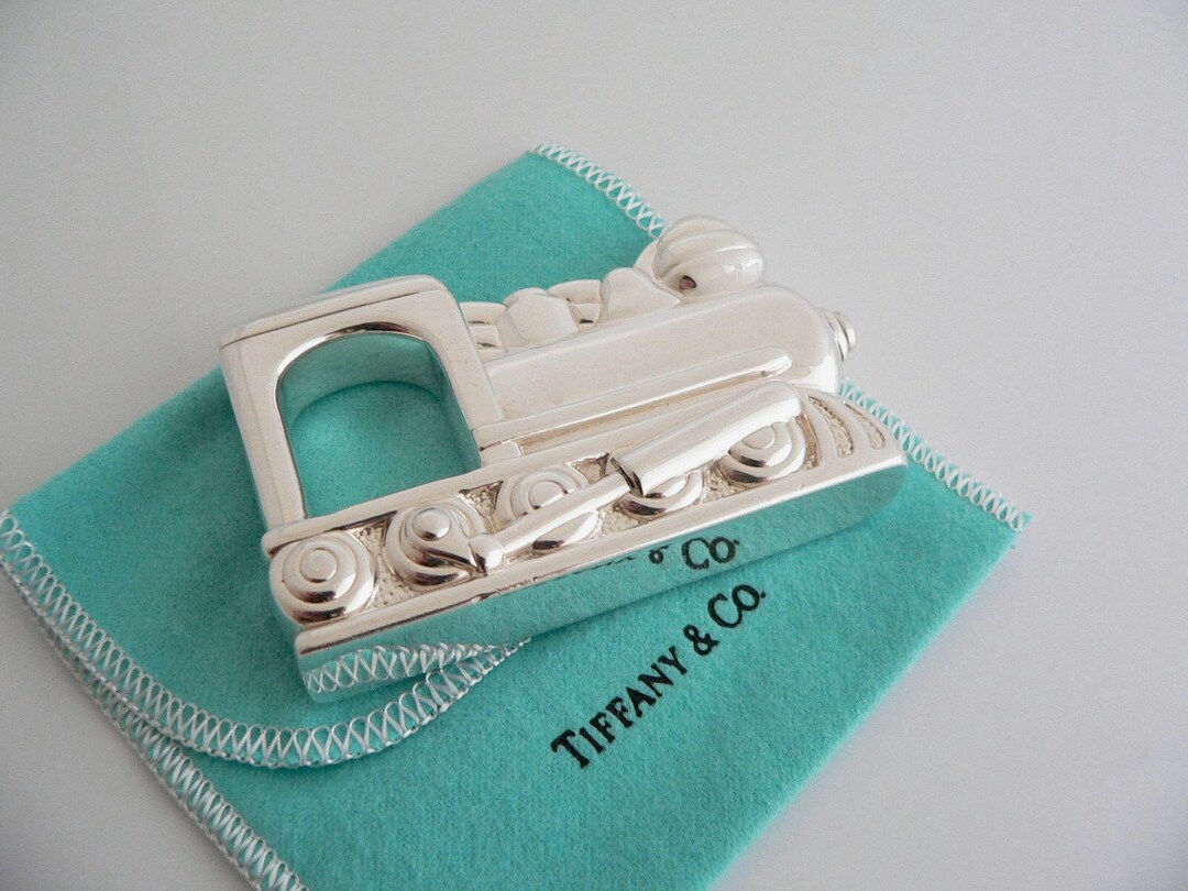 Tiffany & Co Train Rattle Silver Engine Toy Heirloom Baby Shower Gift ...