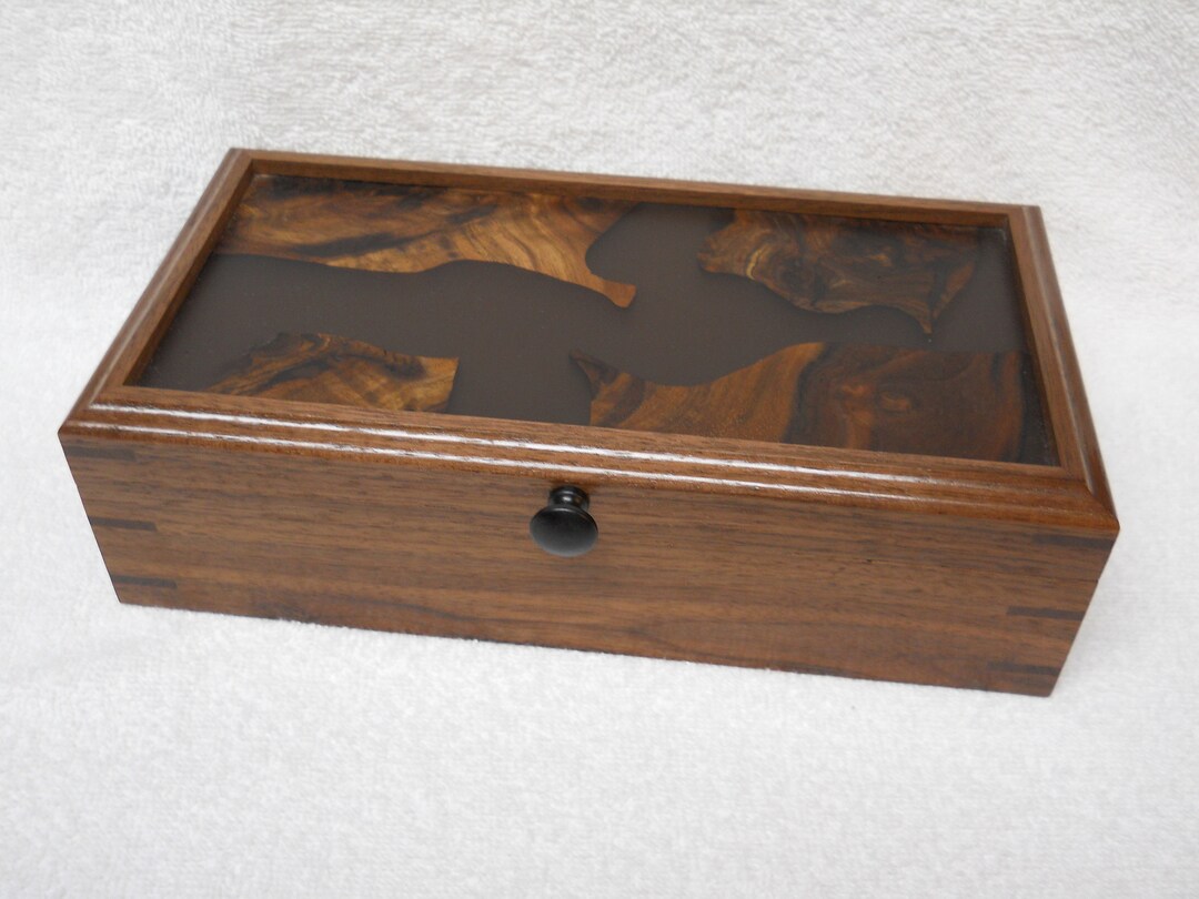 Black Walnut Burl & Epoxy Resin Box #571 - Etsy