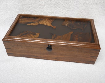 Black Walnut Burl & Epoxy Resin Box 569 - Etsy