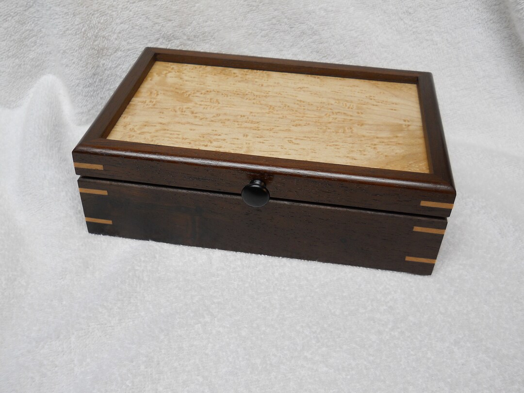 Peruvian Walnut & Birds Eye Maple Box 544 - Etsy