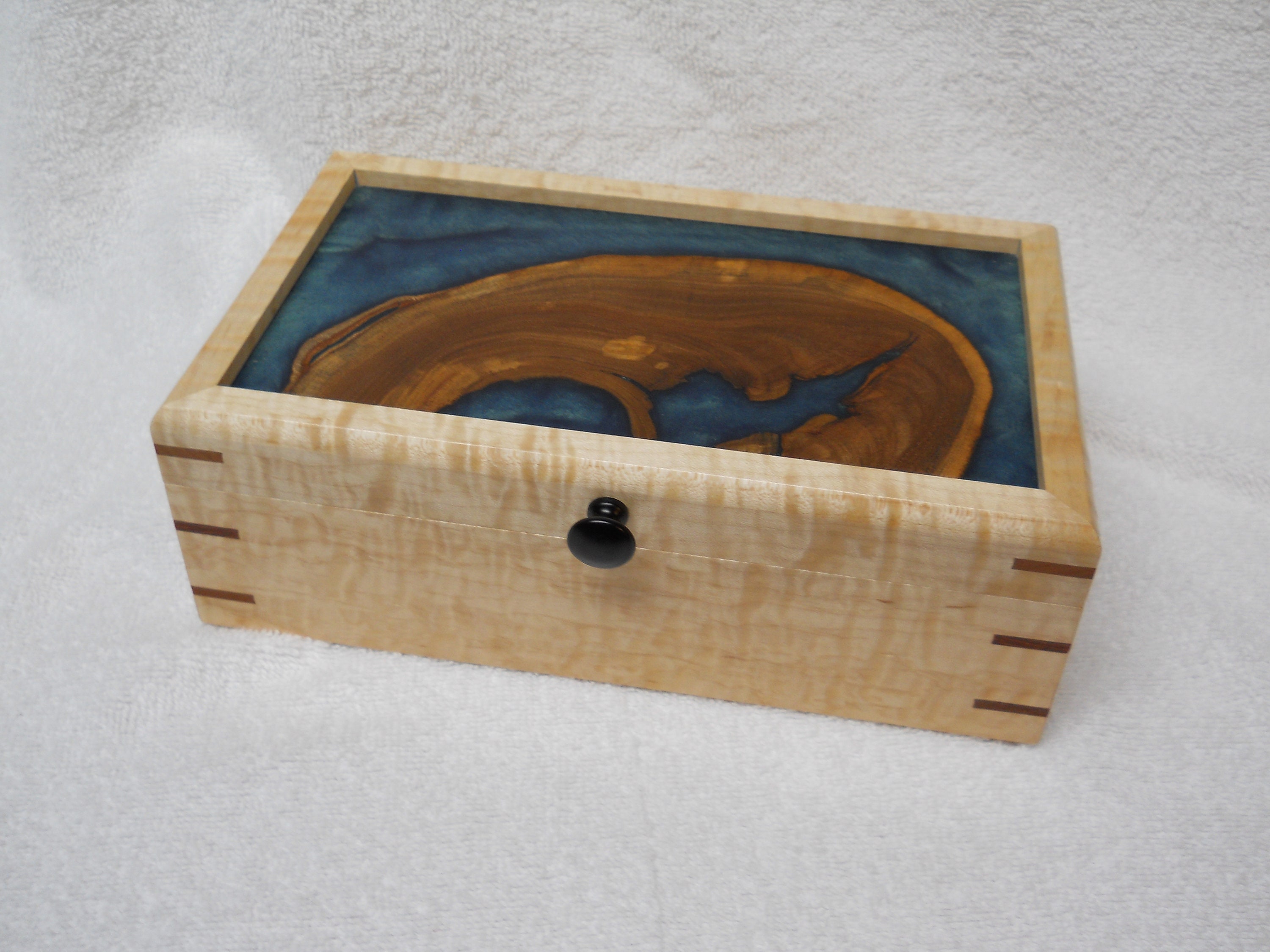 Figured Maple & Epoxy Box #593 - Etsy
