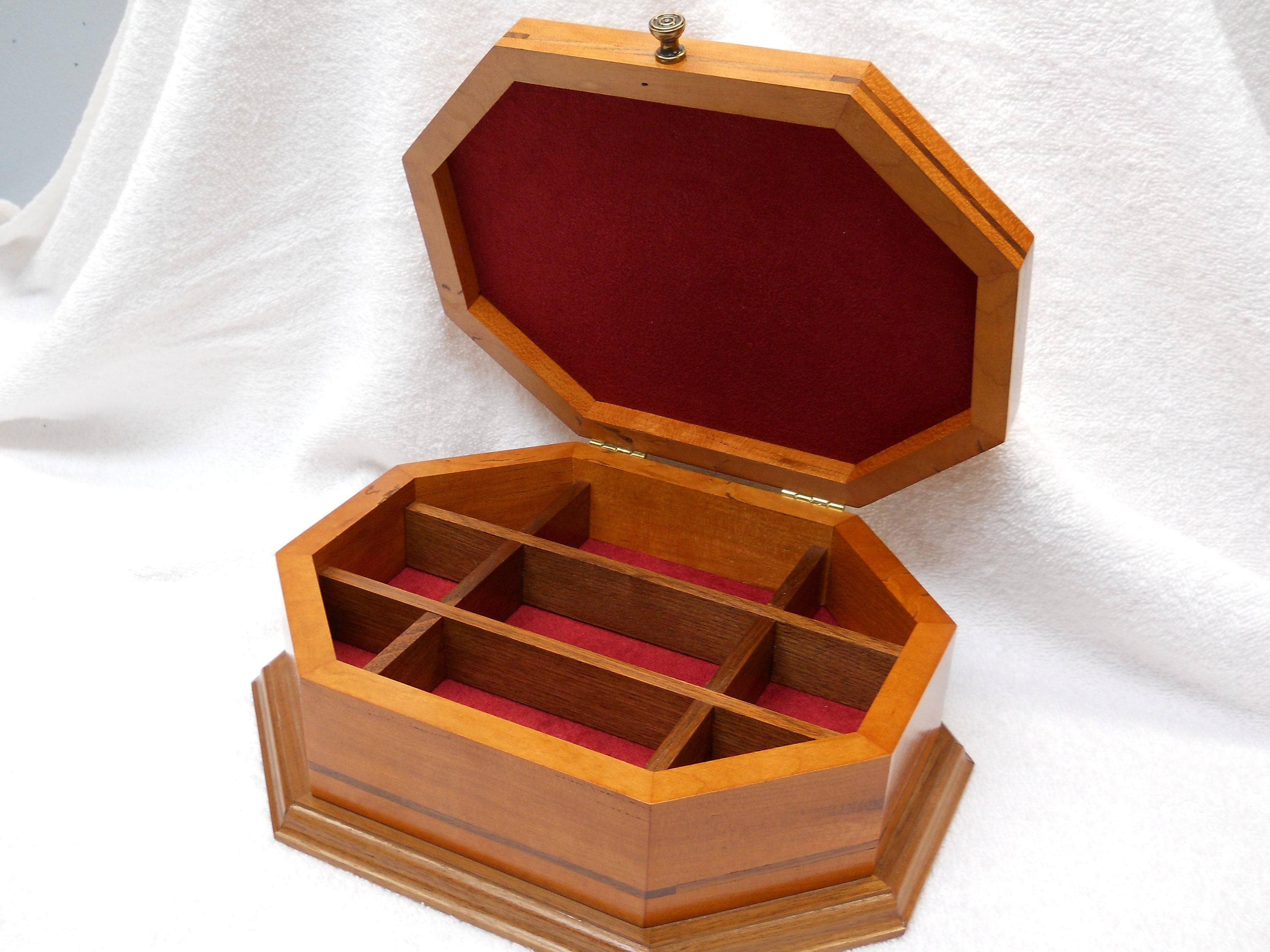 Black Cherry Octagon Jewelry Box #113 - Etsy