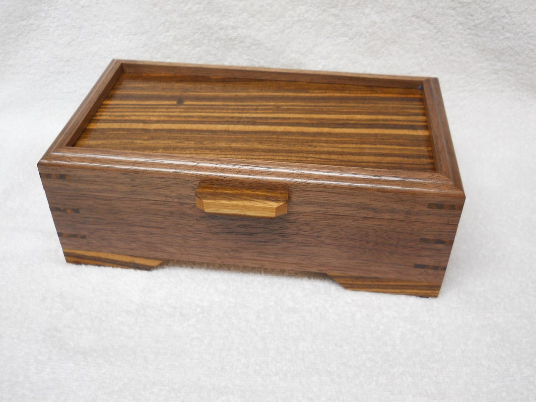Exotic Zebra Wood & Black Walnut Box #621 - Etsy