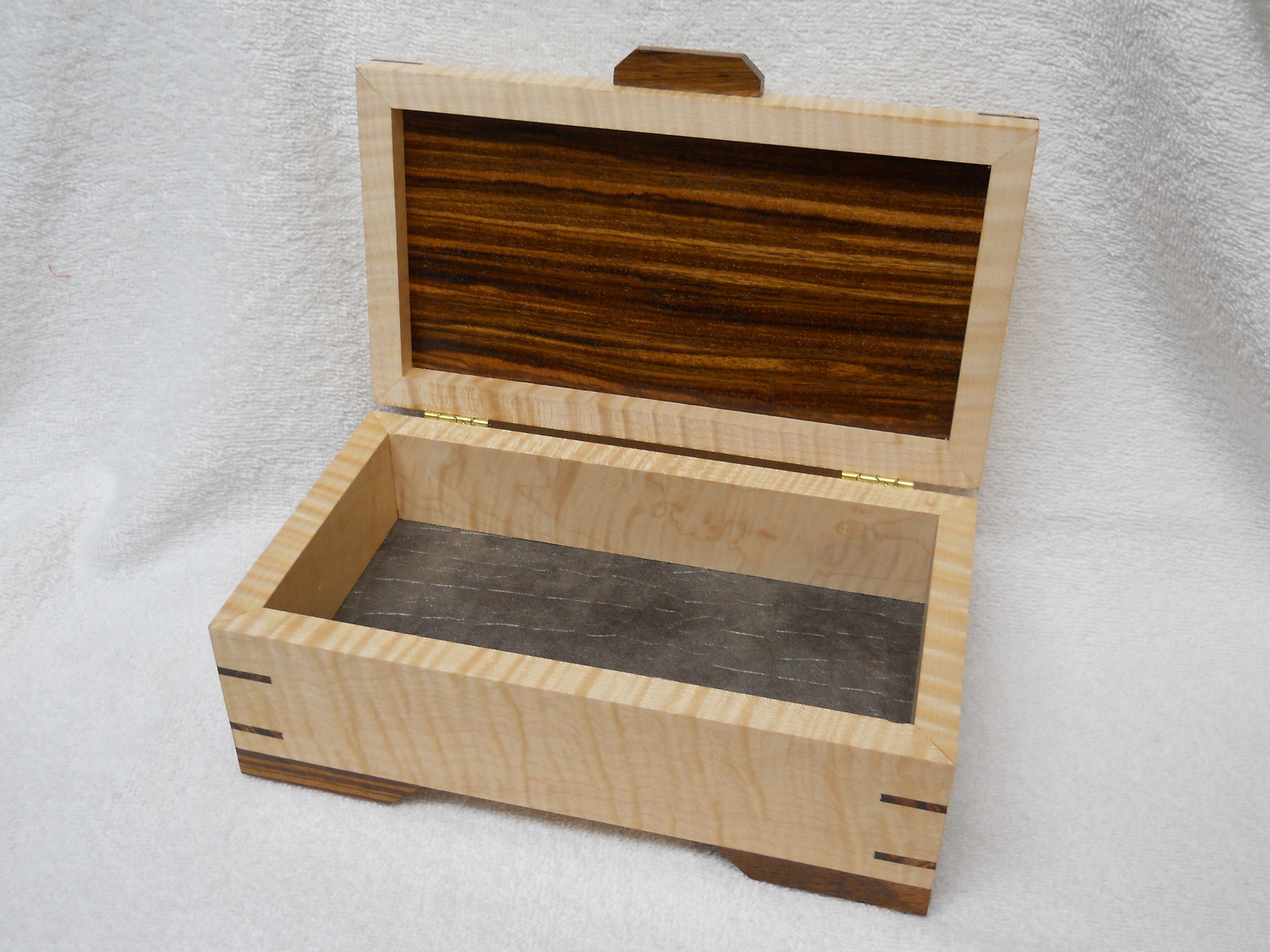 Exotic Zebra Wood & Curly Maple Box 619 - Etsy