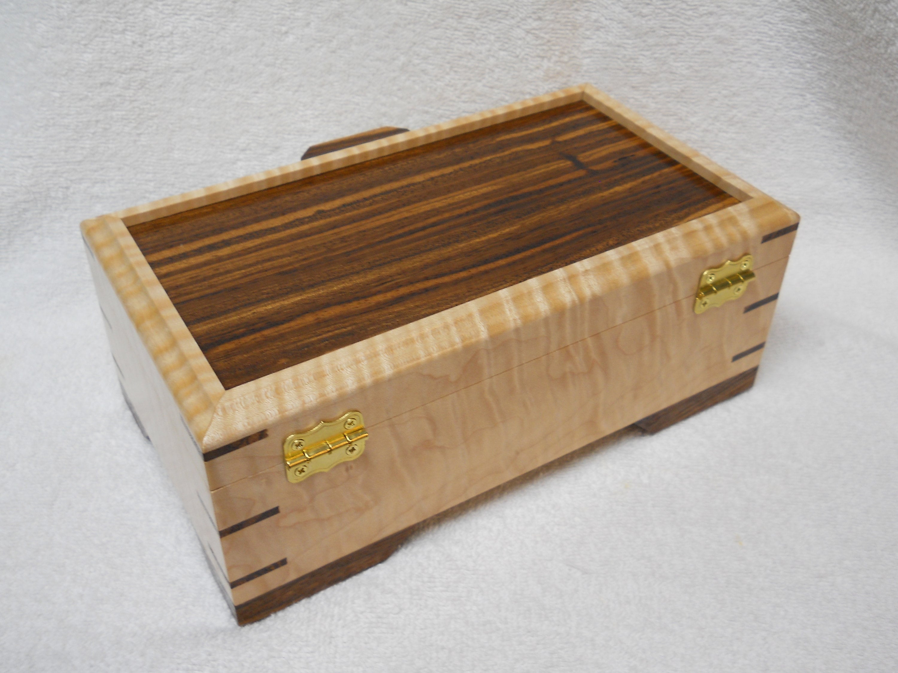 Exotic Zebra Wood & Curly Maple Box 619 - Etsy