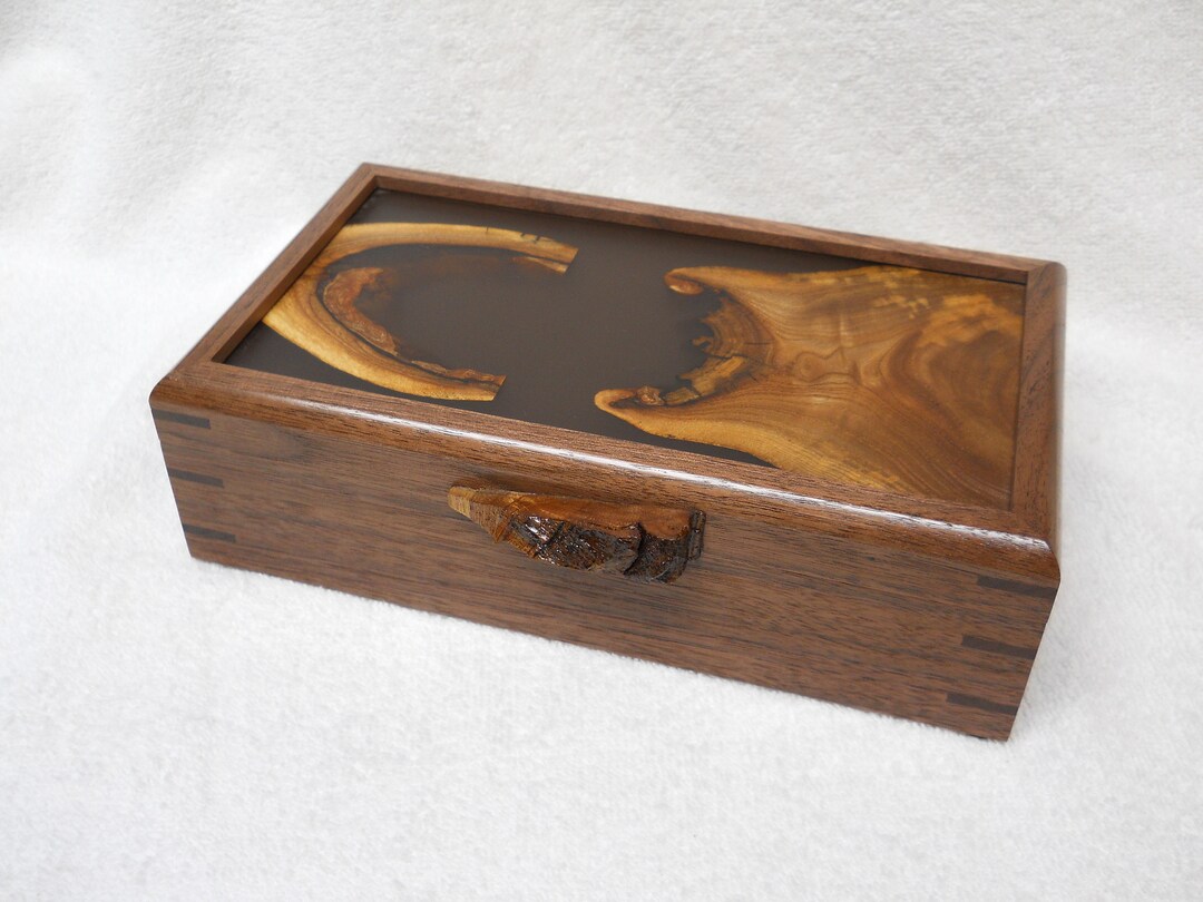 Walnut & Red Elm Box #590 - Etsy