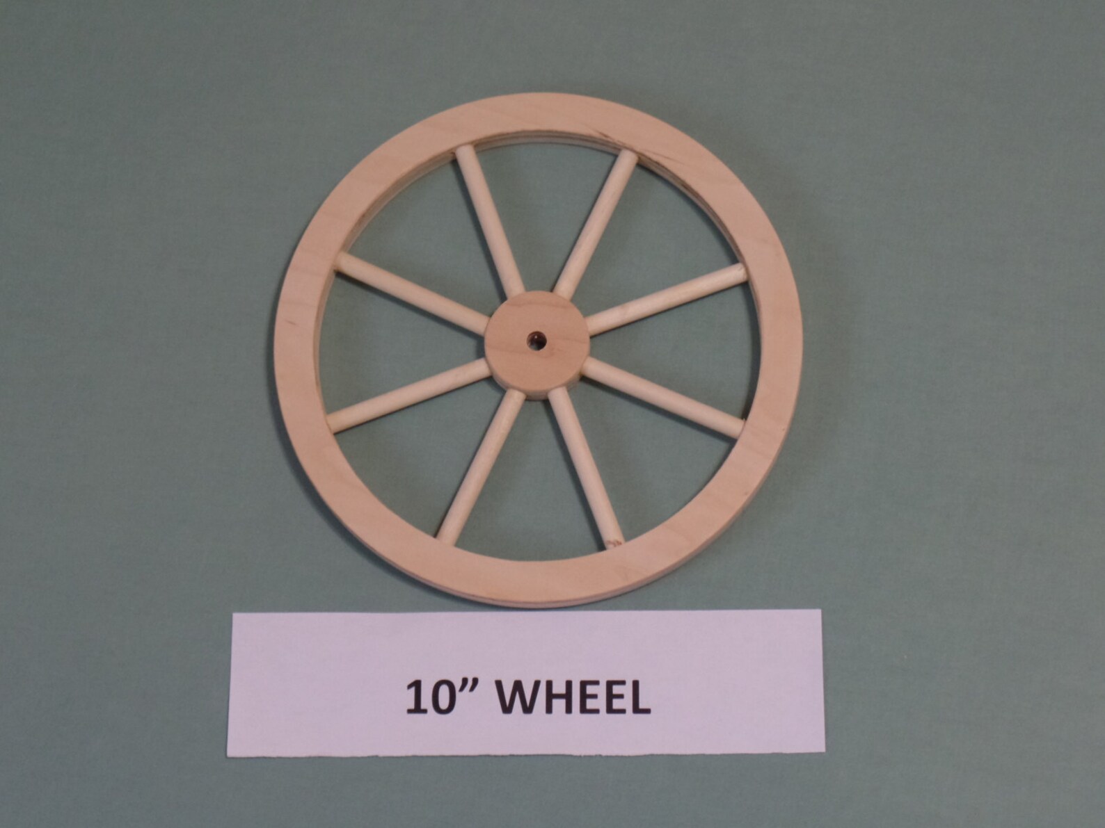 Wooden 10" Wheel, Handcrafted, Unfinished, With 8 Spokes, Part No. 1401 ...