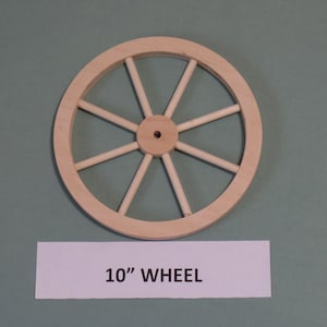 Wooden 10 Wheel Handcrafted Unfinished With 8 Spokes - Etsy