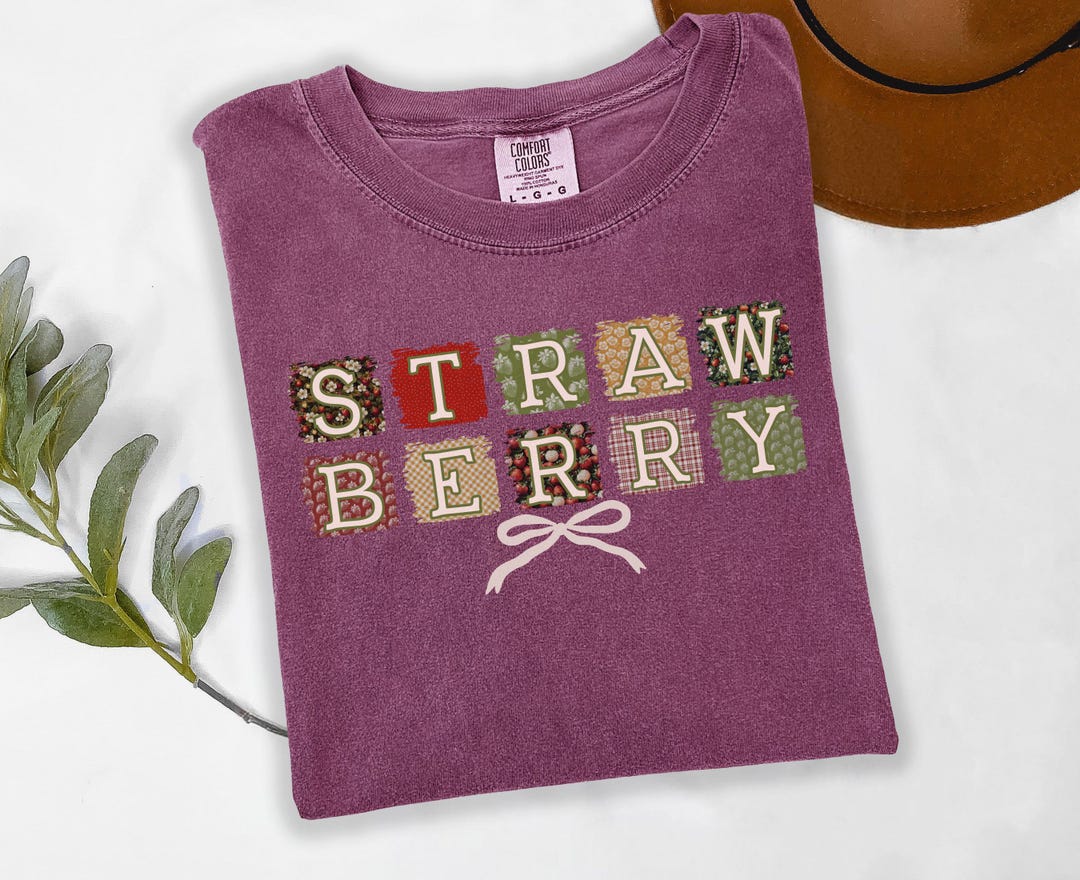 Retro Strawberry Shirt, Comfort Colors Fruit Tee, Vintage Style Berry ...