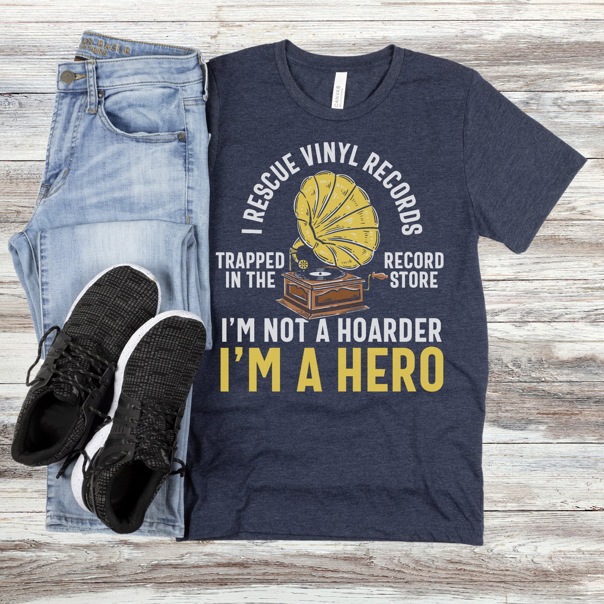 Vintage Vinyl Record Shirt, Trendy Music T, Vinyl Record T-shirt, Retro ...