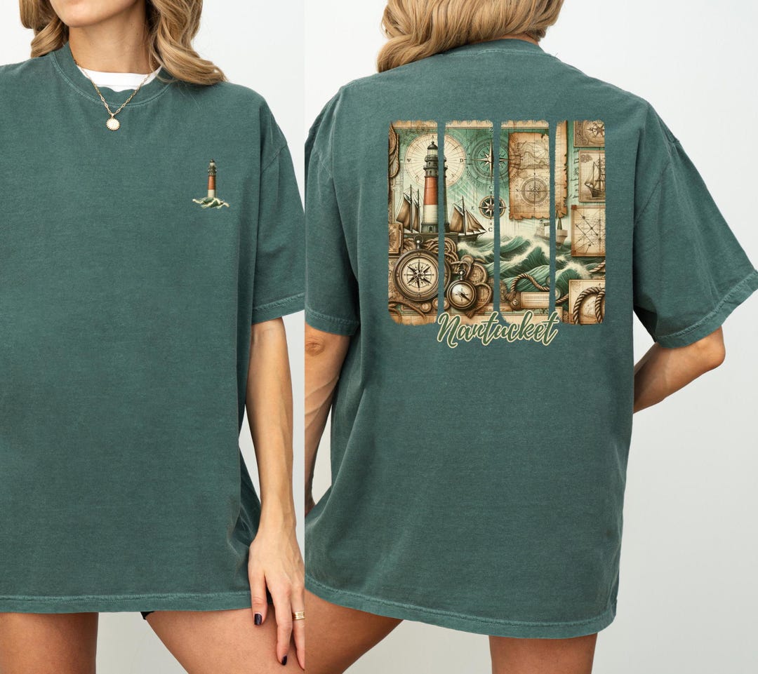 Personalized Nautical Beach Shirt, Custom Coastal Destination Shirt ...