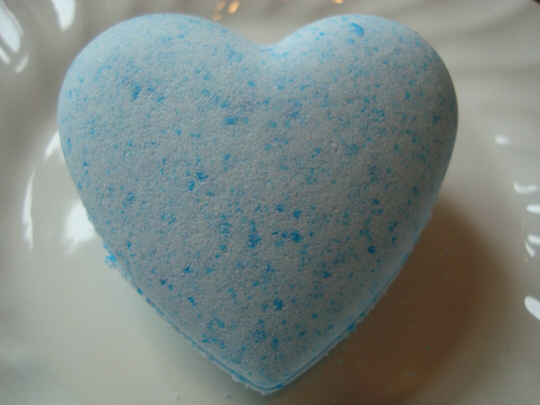Heart Bath Bomb in Angelic Fragrance With Biodegradable Glitter, Vegan ...