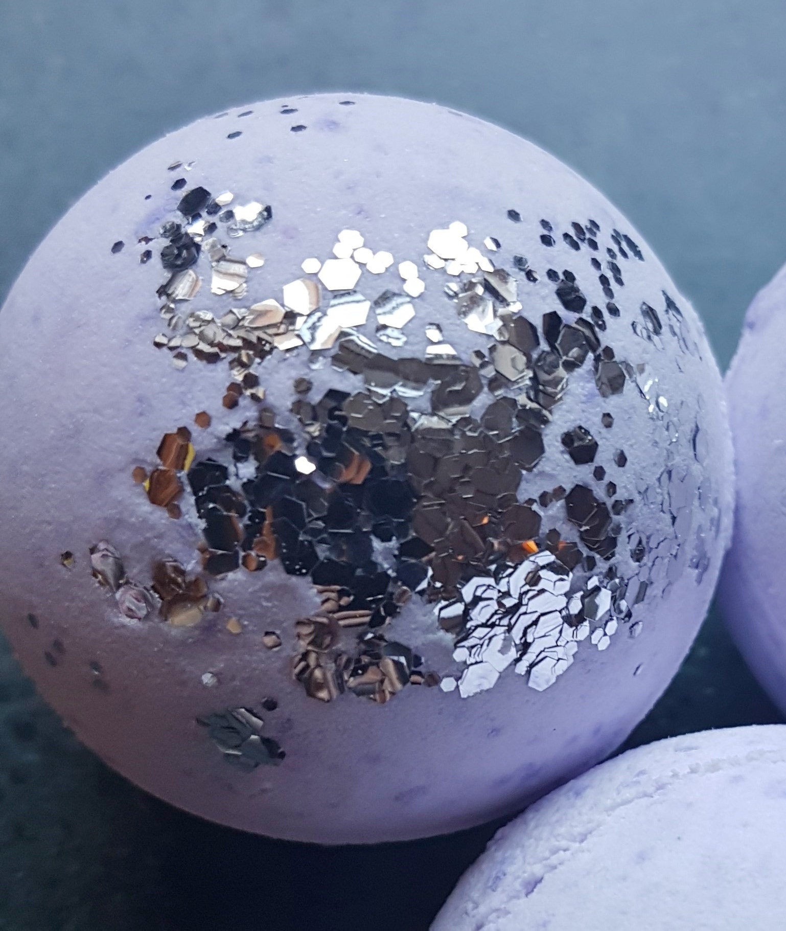 3 Purple Bath Bombs, Lavender, Alien Girl, Parma Violet, Glitter Bomb ...