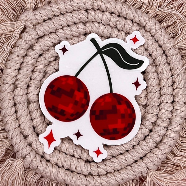 Disco Ball Cherry Stickers - Etsy