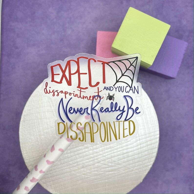 Spiderman No Way Home Expect Disappointment Clear Sticker MJ - Etsy