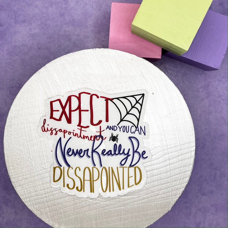Spiderman No Way Home Expect Disappointment Clear Sticker MJ - Etsy