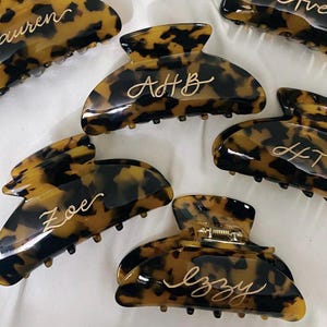 Medium Personalized Hand Engraved Hair Clip - Etsy